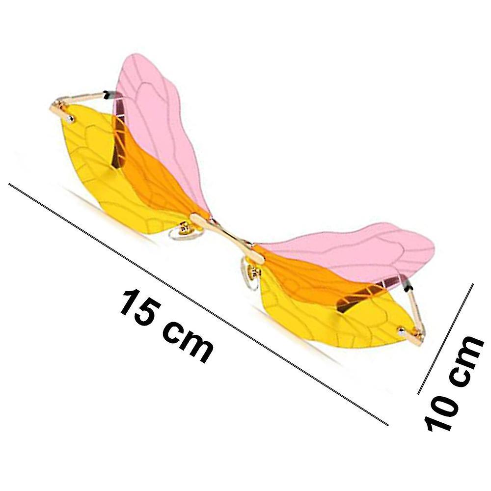 Goggles Dragonfly Wing Shape Sunglasses For Women/men Irregular ...