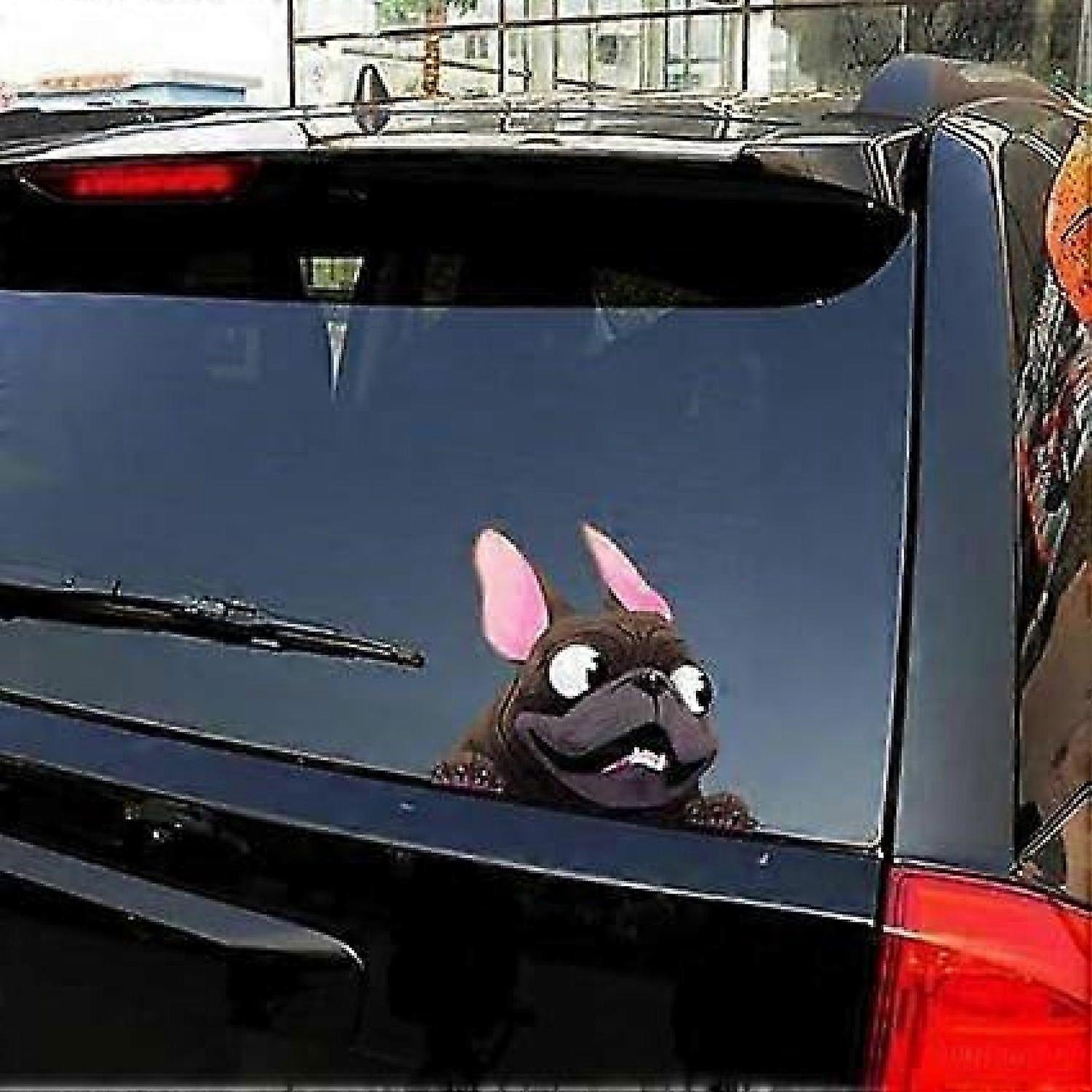 Car Sticker,3d Car Stickers Dog Car Sticker Rear Window Sticker French ...