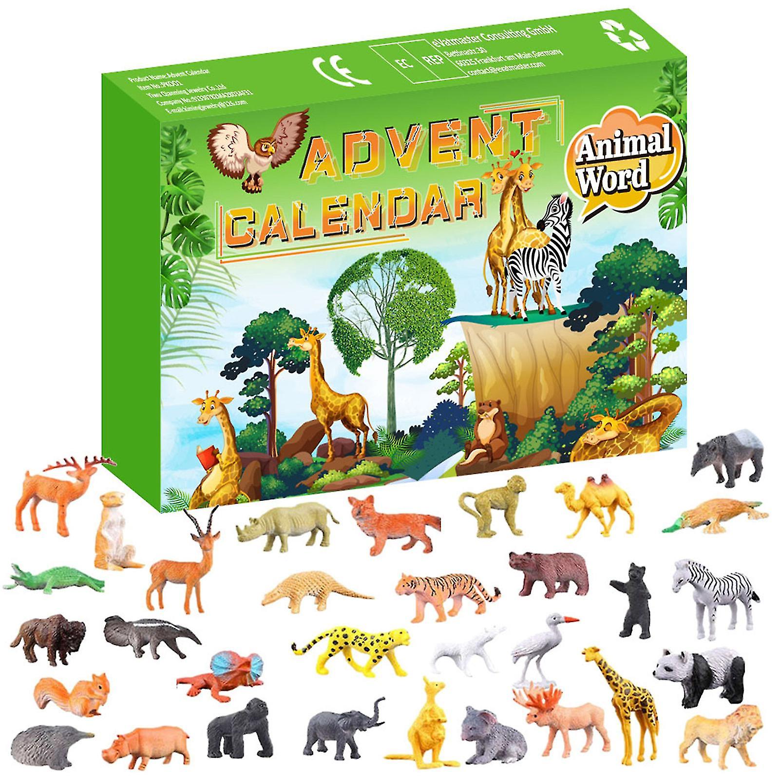 Christmas Advent Calendar 24 Days Animal Toys Advent Calendar Christmas ...