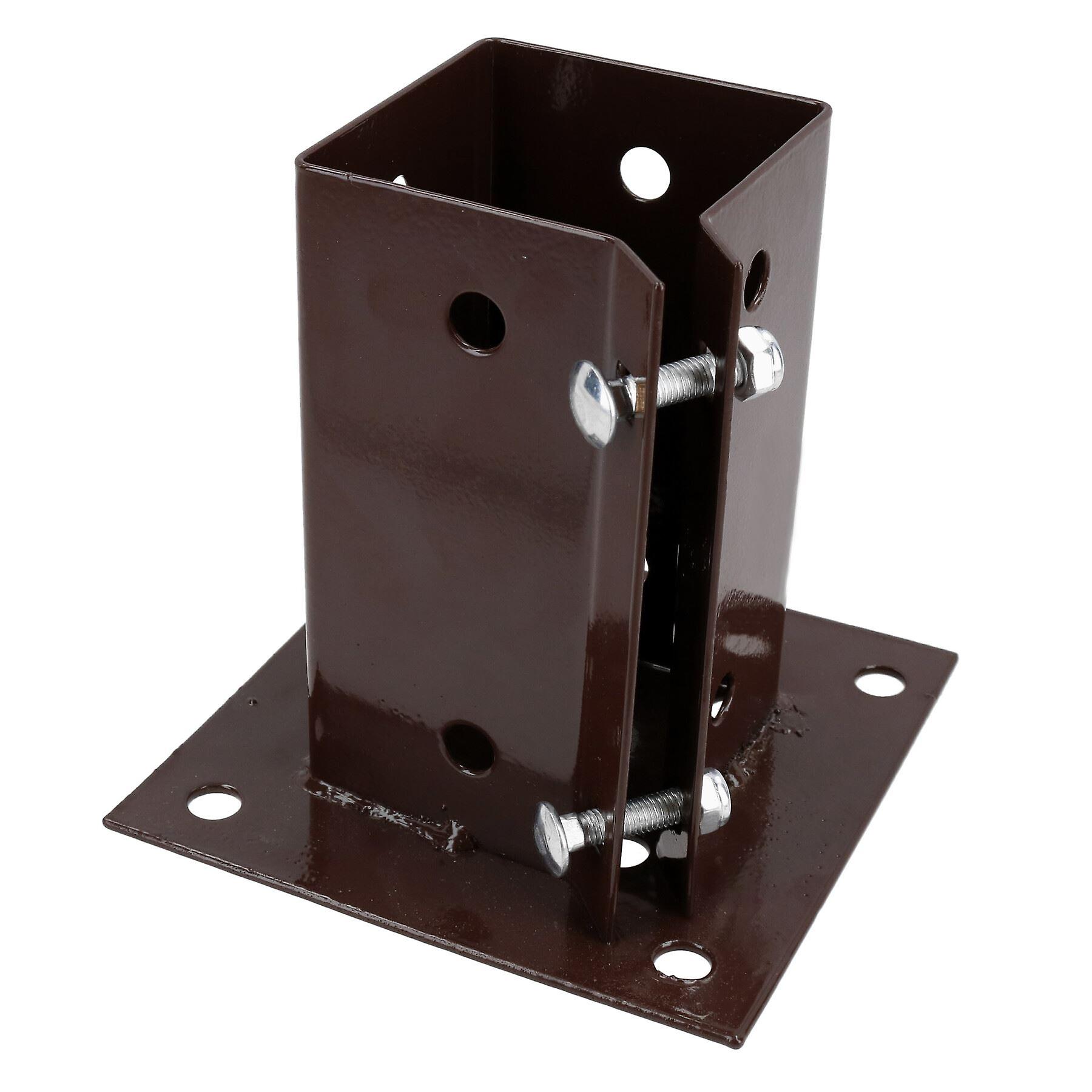 8 x Fence Post Decking Bolt Down Support Holder Clamp For Posts 75mm x ...