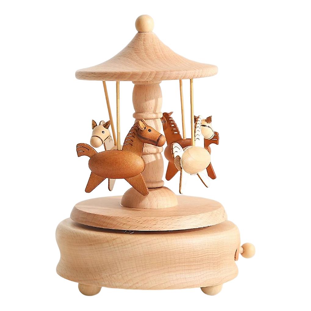 Rotating Carousel Music Boxes Pure Sound Classical Music Box Room Decor ...