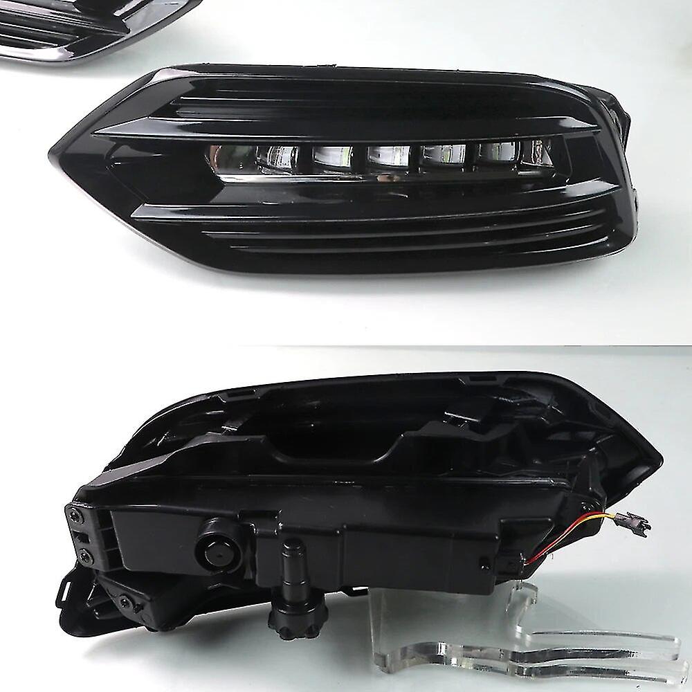 1pair Car Led Daytime Running Lights Drl Fog Lamp Cover With Turn Signal For Honda Hrv Hr-v 2018 ...
