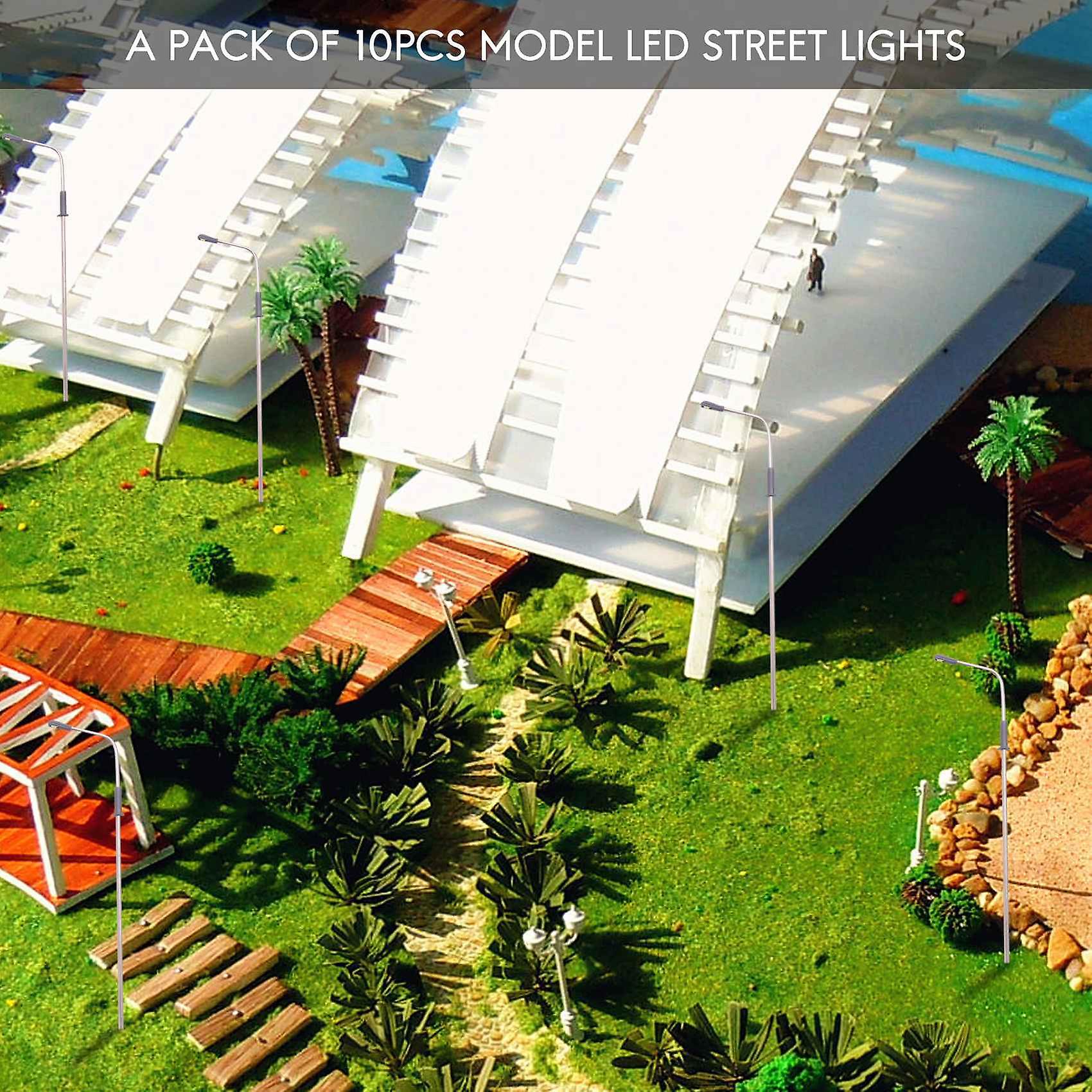 10 pcs Model LED Street Lamp Lighting Single Head Train Layout ...