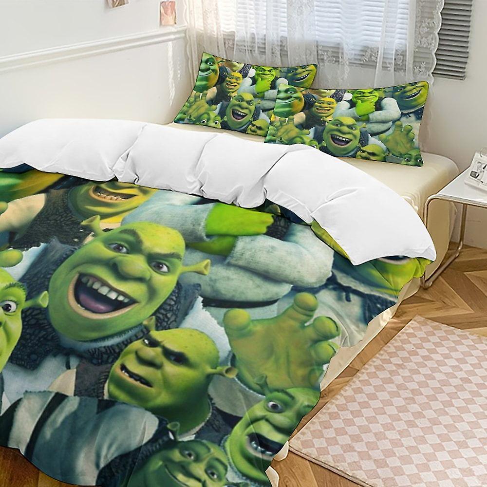 Shrek Bedding Sets Cute Bed Cover Anime Cartoon 3D Printed Lightweight ...