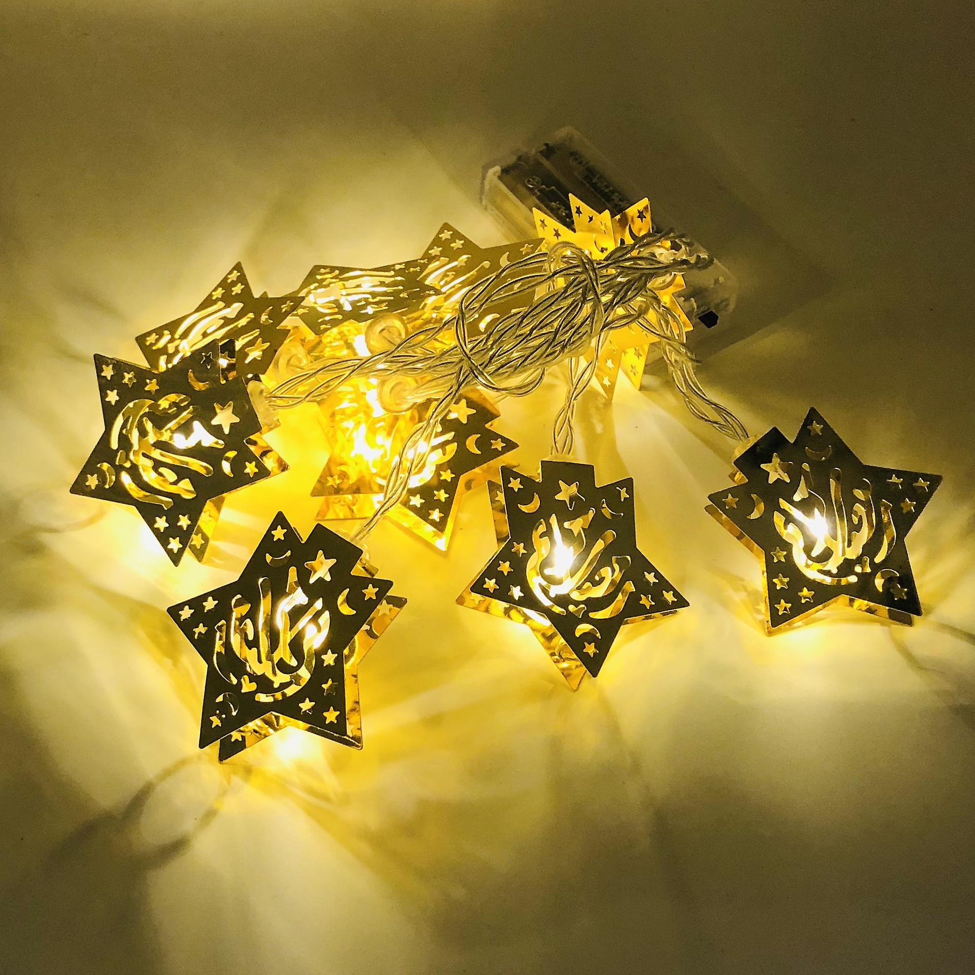 Ramadan Decorations Moon Star Led String Lights Eid Mubarak Decor For ...