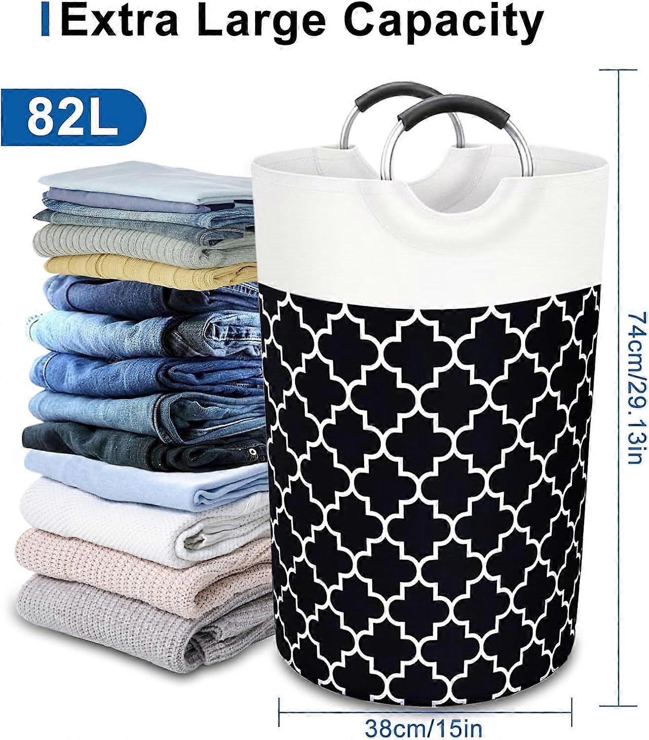 Laundry Basket,82L Large Waterproof Foldable Dirty Laundry Basket ...