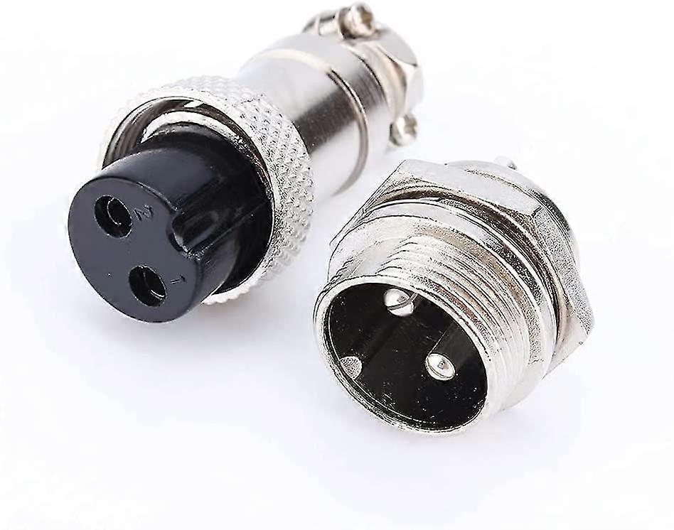 Gx16 Aviation Plug Socket 2 Pin Screw Type Male Female Metal Aviation ...