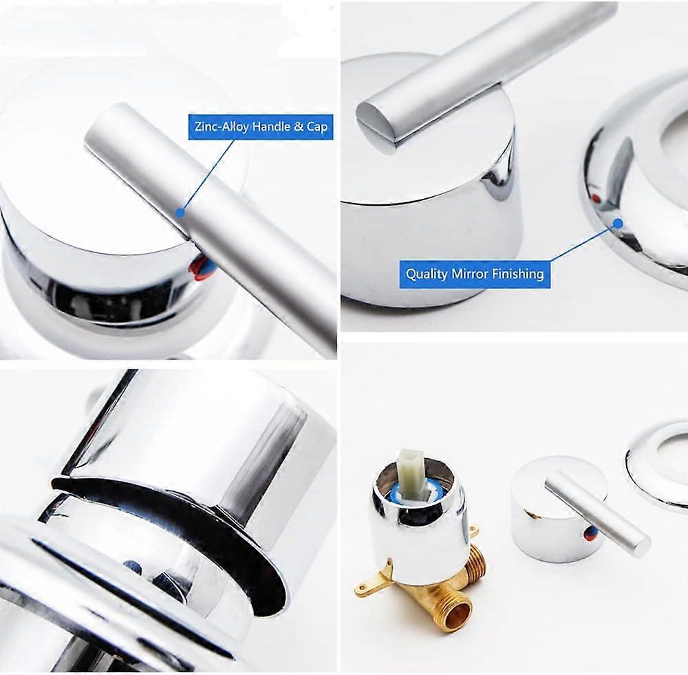 Shower Room Mixer Hot and Cold Water Mixing Valve G1/2" Mixer Shower ...