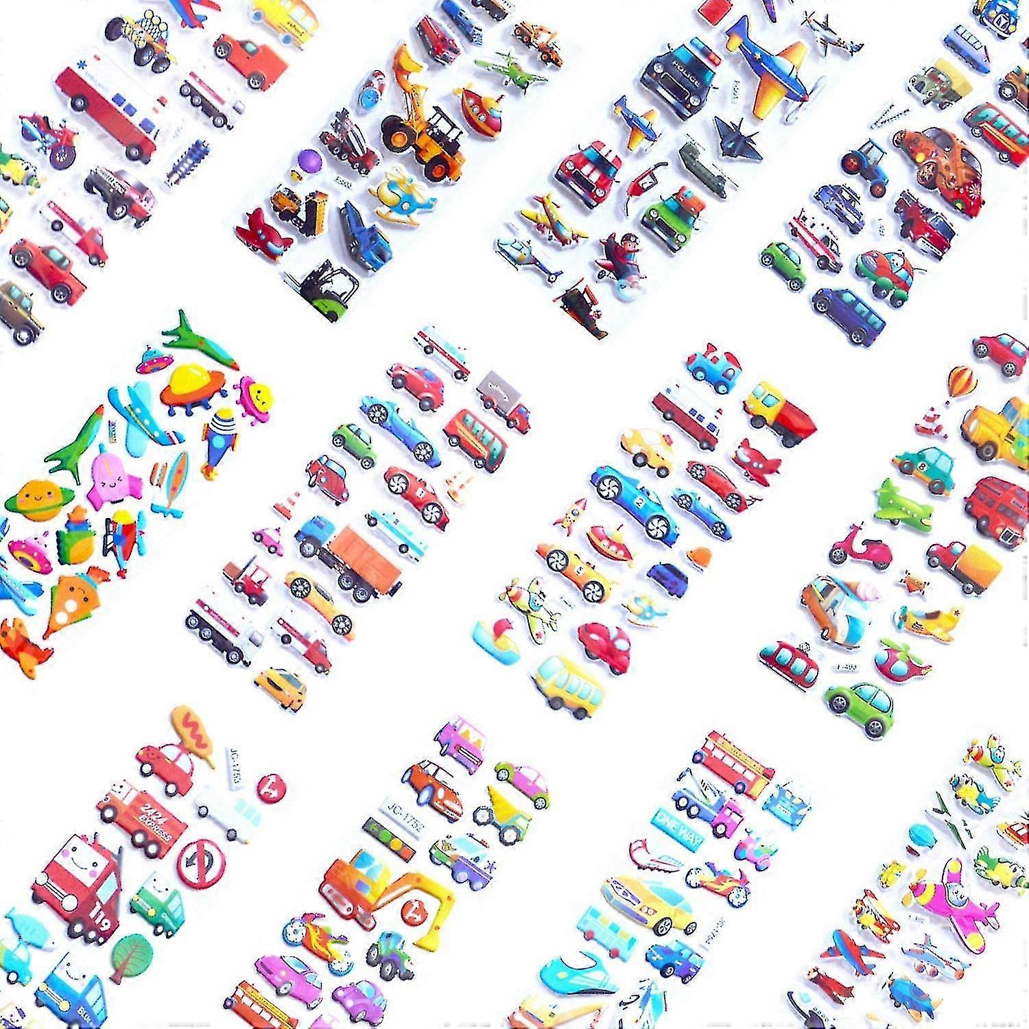Kids Cars And Trucks Stickers Party Supplies Pack, 20 Different Sheets ...