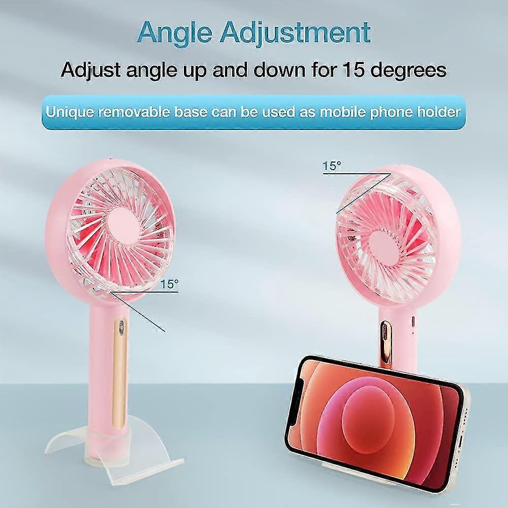 2024 Handheld Fan, Mini Fan With Cell Phone Holder, Battery Operated 4 ...