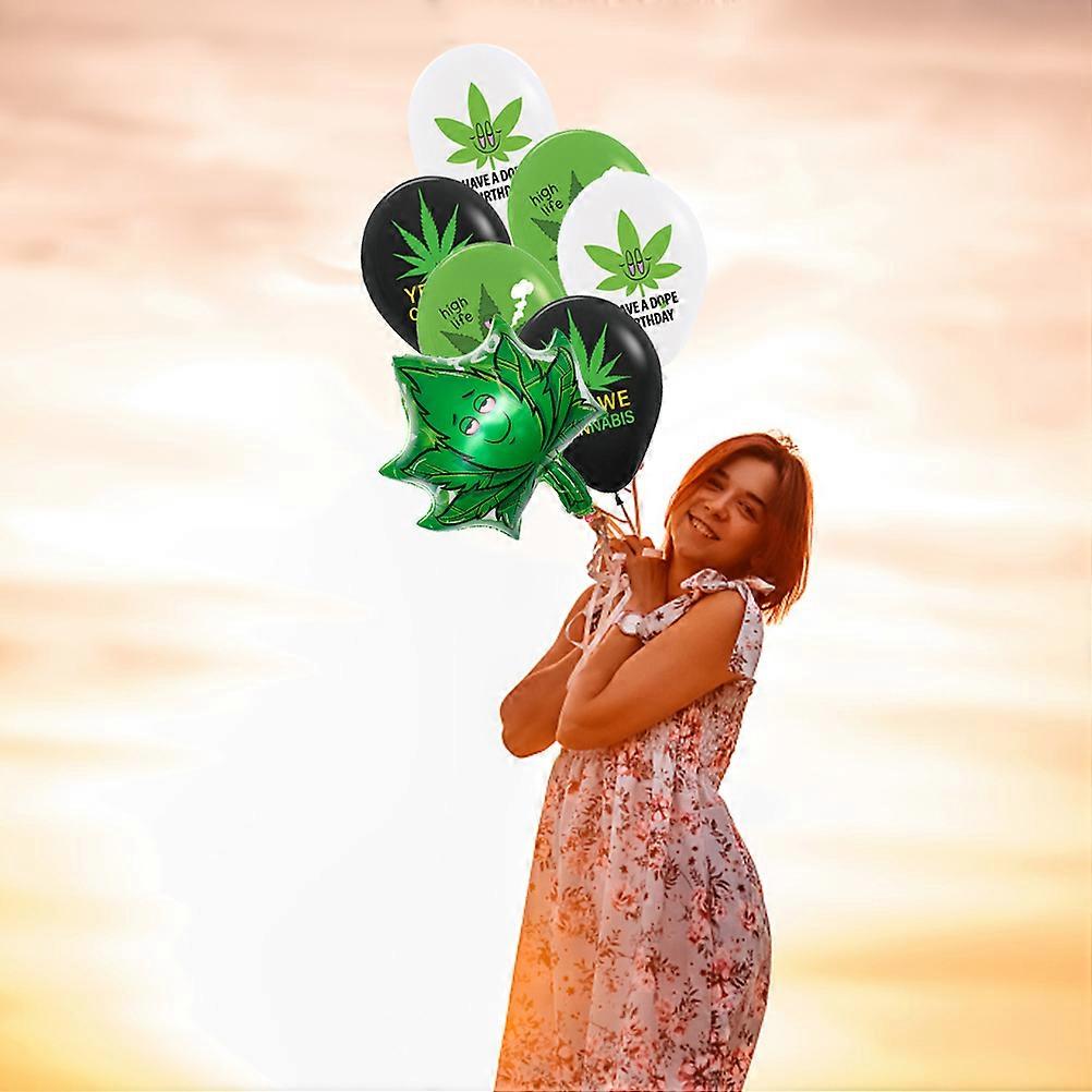 Weed Balloons Birthday Party Supplies Aluminum Foil/ Latex Balloon Weed ...