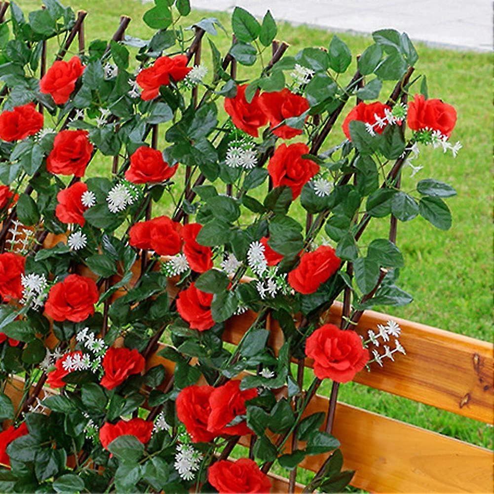 Expanding Artificial Fence Screening with Flowers, Hedg Panels Wooden ...