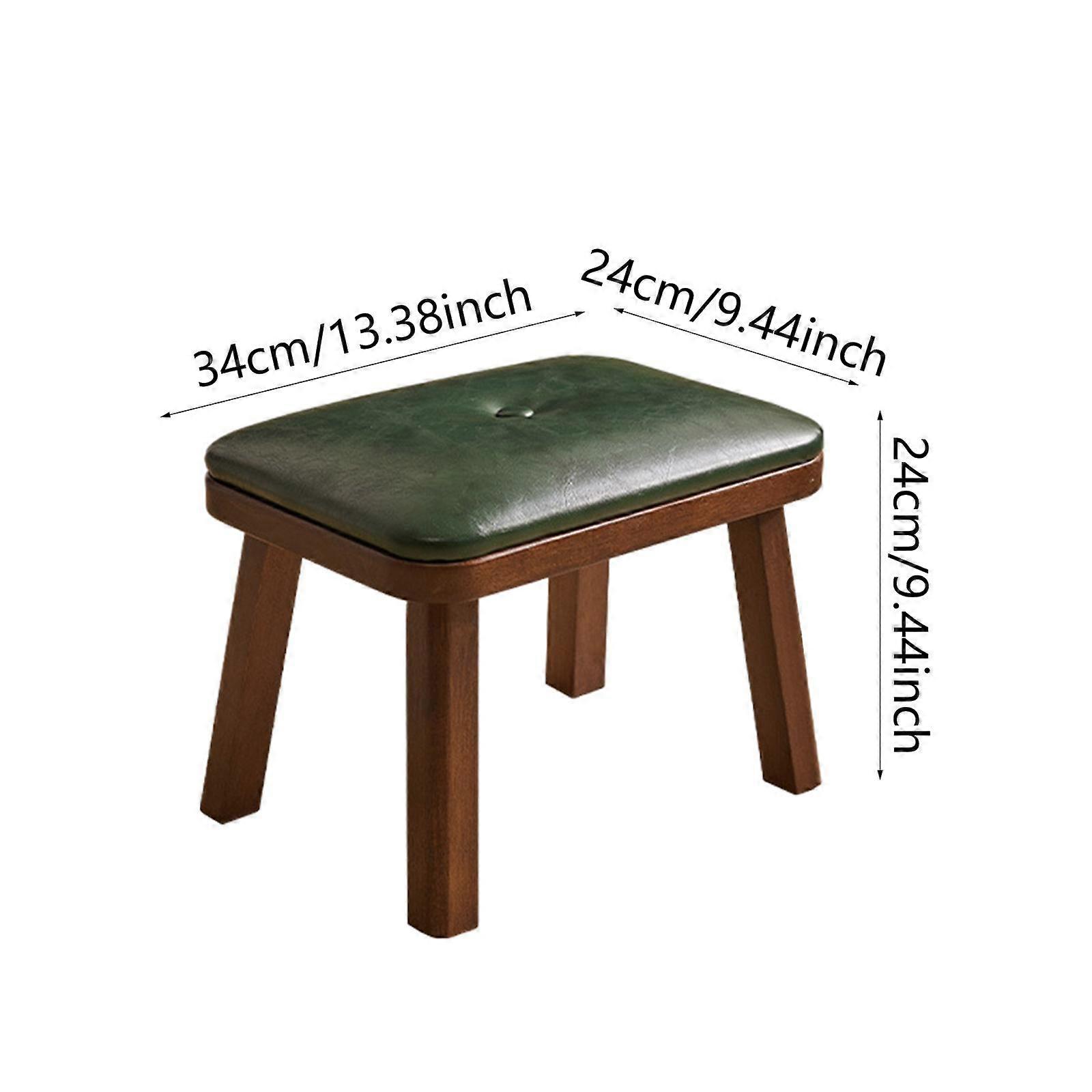 Wood Foot Rest with Wooden Legs Small Low Ottoman for Home Entrance ...