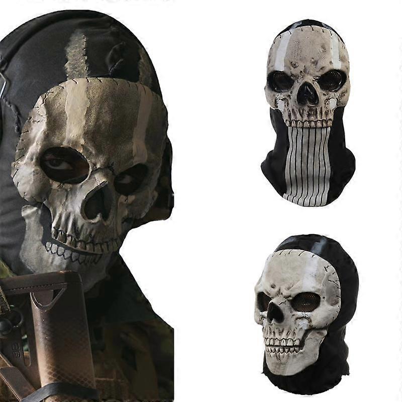 Game Ghosts Skull Dressing Mask Cosplay Costume Latex Masks Hood ...