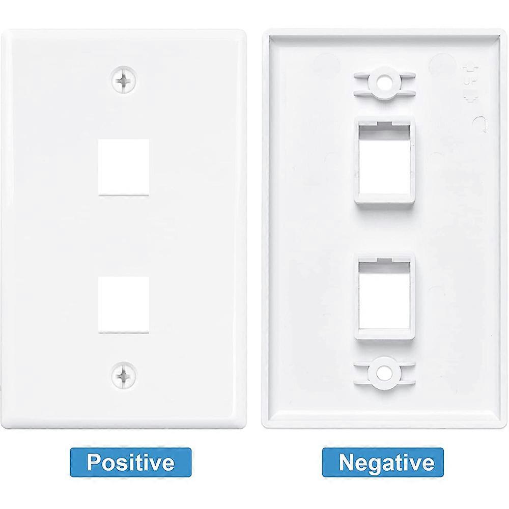2 Port Ethernet Wall Plate, Cat6 Female to Female Wall RJ45 Inline ...