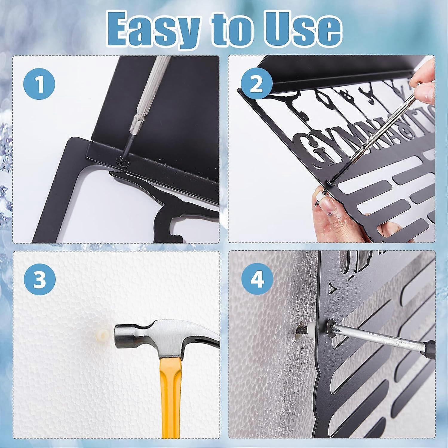 Basketball Medal Trophy Hanger Rack Medal Hanger Display with Shelf for ...