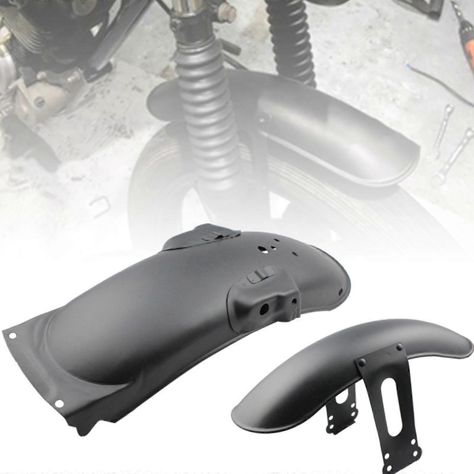 Universal Motorcycle Front & Rear Fender Cafe Racer Mudguard Stainless ...