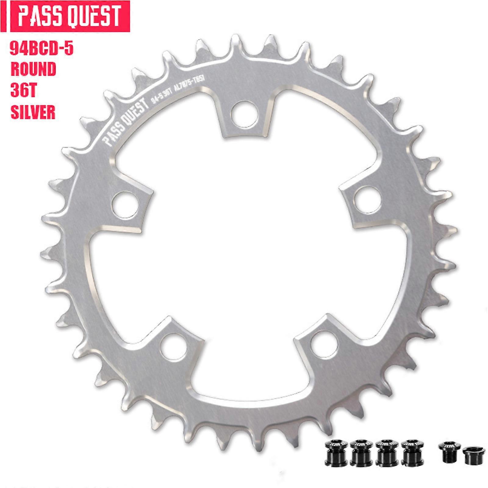 PASS QUEST 94 BCD 5-Arm Bicycle Chainring ROUND Narrow Wide Chainring ...