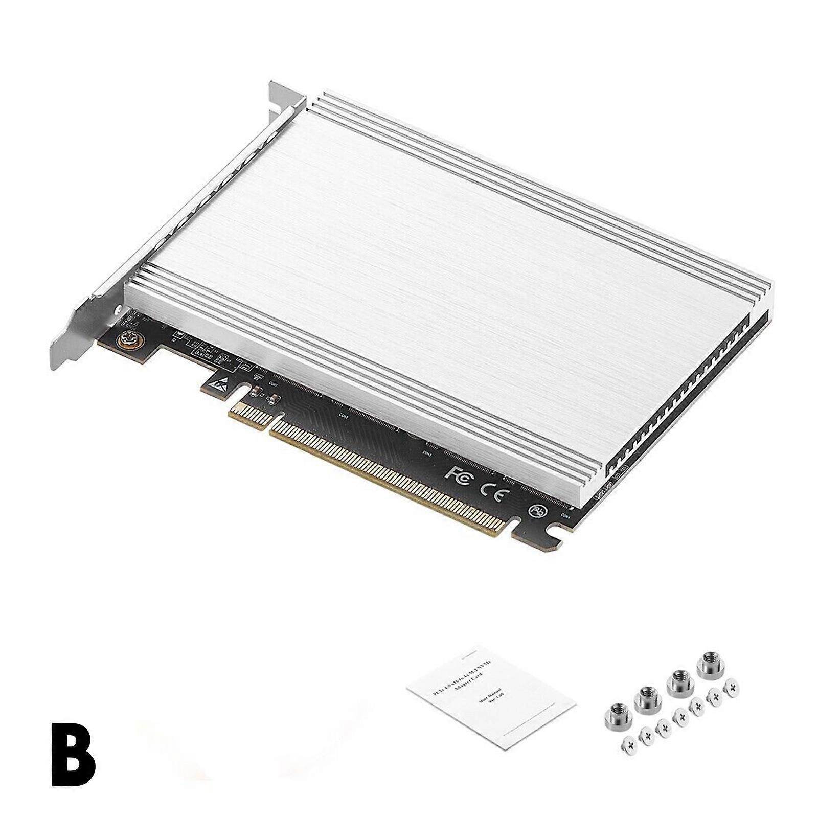 Quad NVMe PCIe Adapter 4 Port M.2 NVMe M KEY SSD to PCIe 4.0 X16 Card Full Speed | Fruugo UK