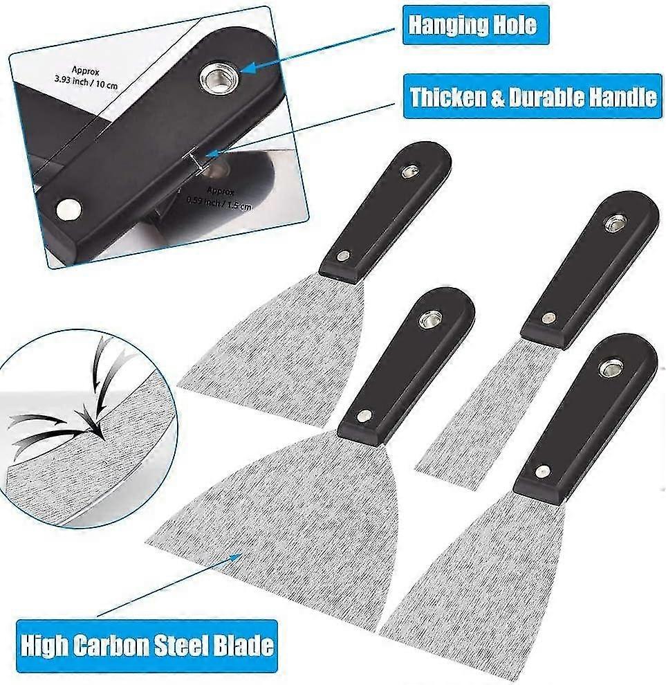 Putty Knives Steel Spatula Set Putty Knife Set 7 Piece Set With Storage ...
