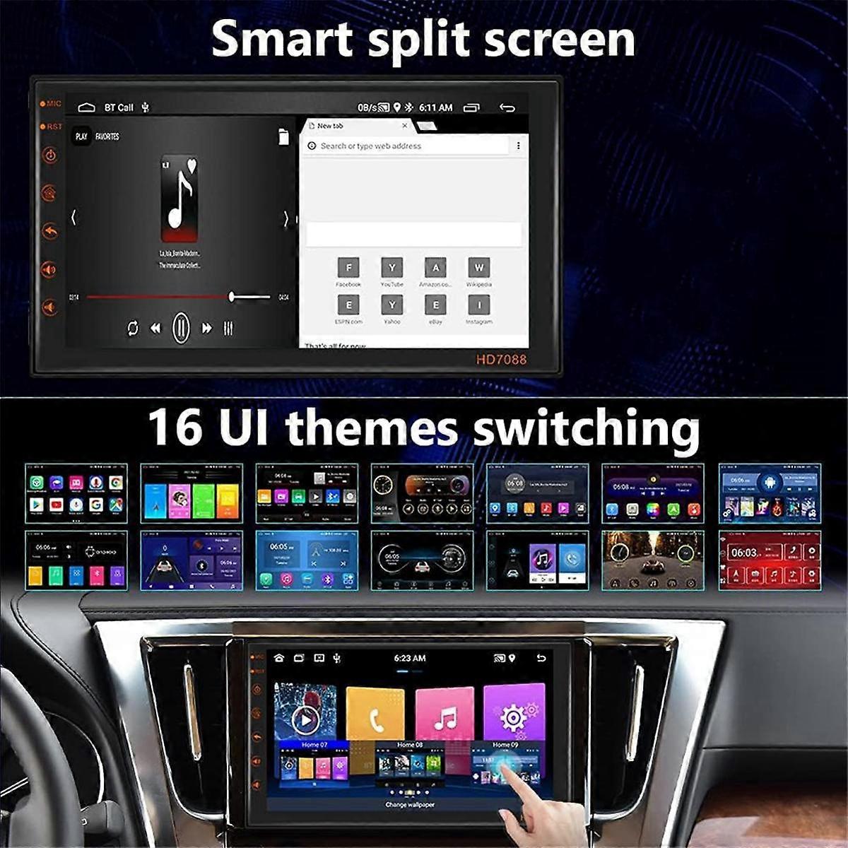 Double Din Android 13 Car Stereo 7 Inch Touch Screen Car Radio with GPS ...