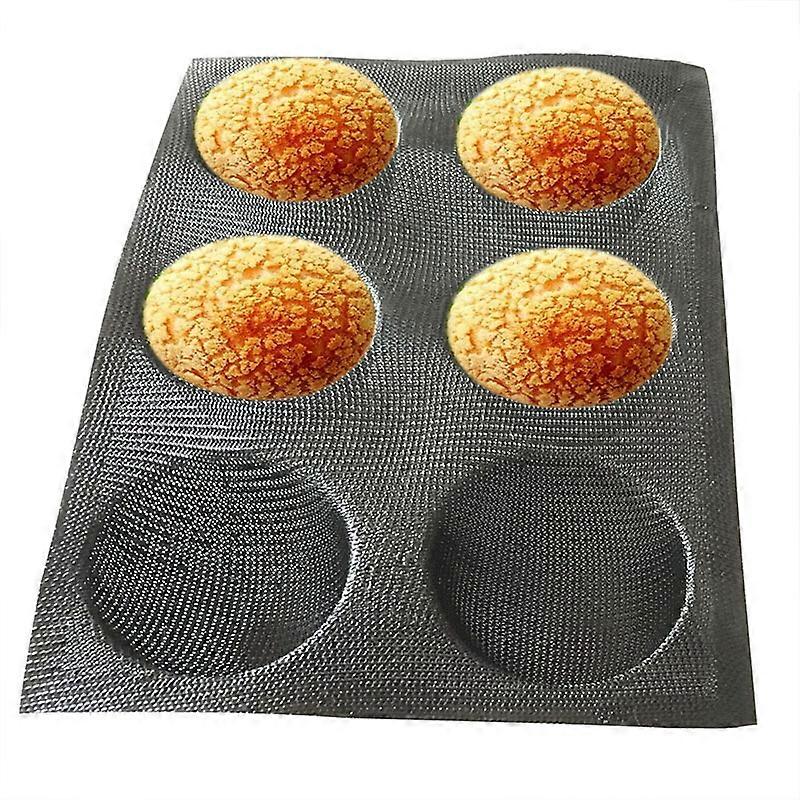 Silicone Bun Bread Form Round Shape Bread Tray Perforated Bakery Molds ...