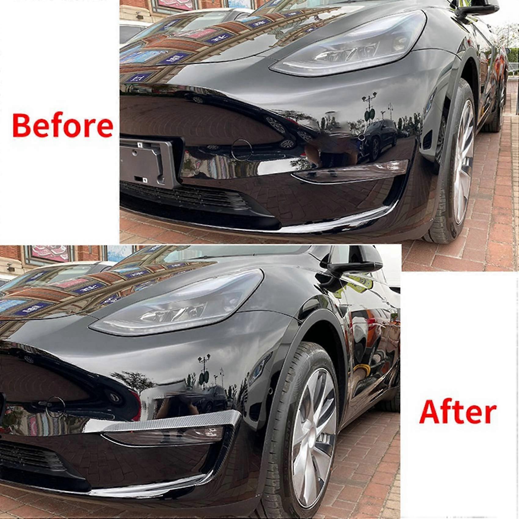 Car Fog Lights Eyebrow Wind Knife Front Bumper Splitter Spoiler Covers ...