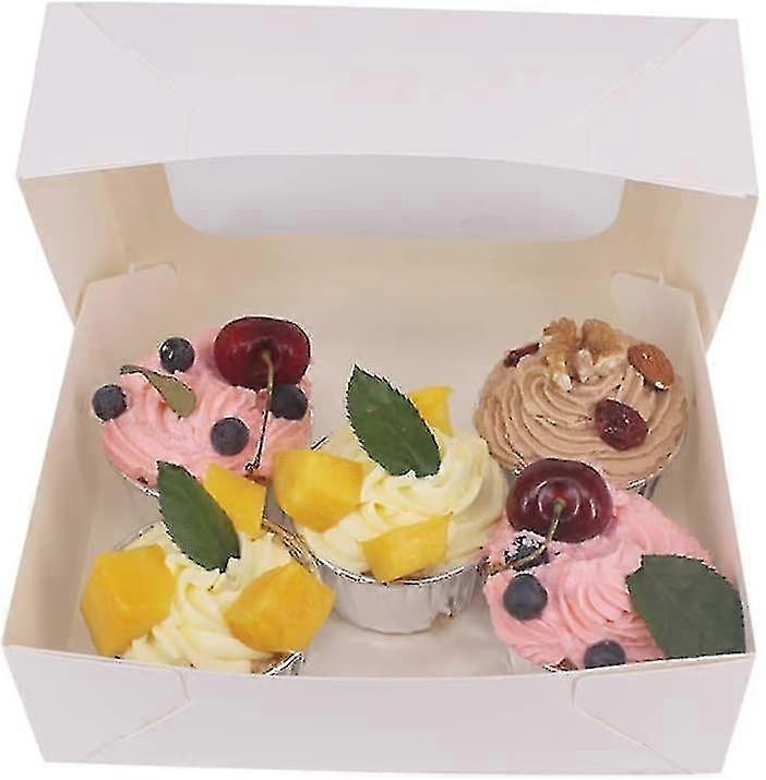 20 Pack 85.752.5 Inch White Cake Boxes With Window. Rectangle Cake ...