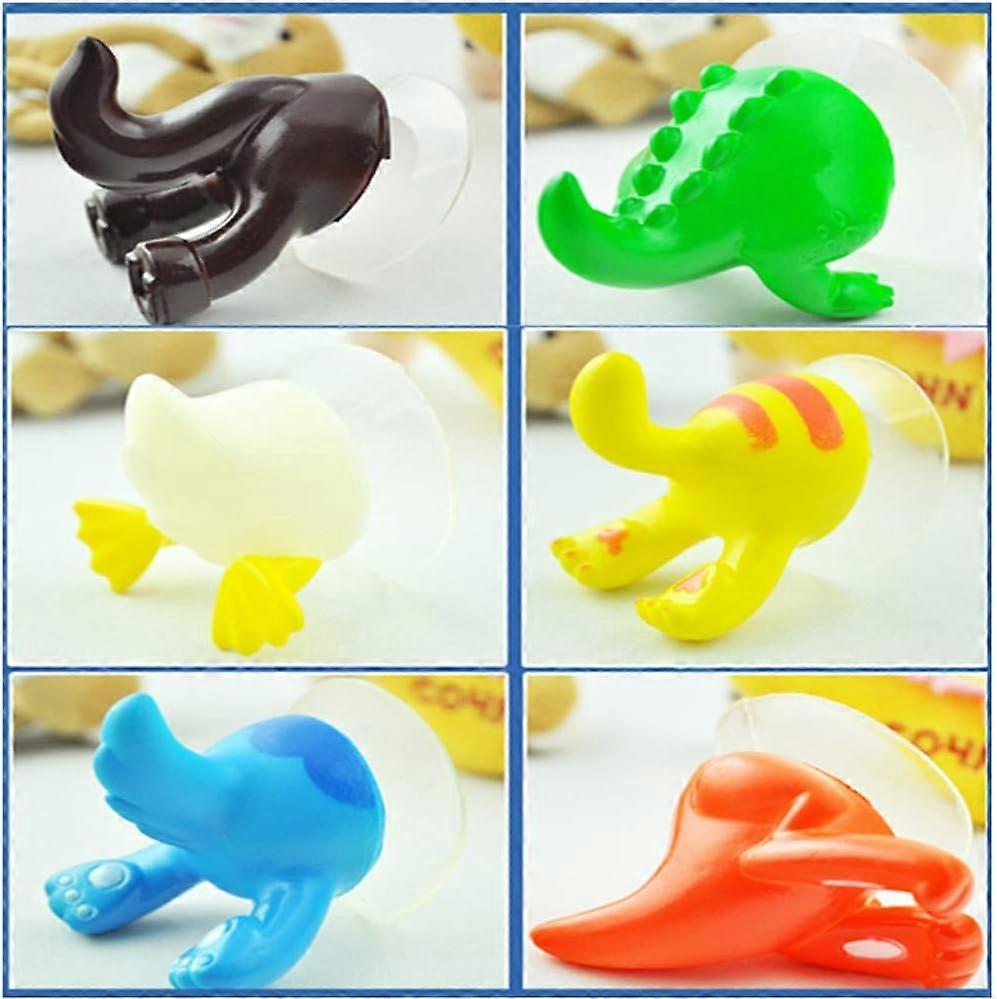 6Pcs Cartoon Kids Suction Cup Hooks Animal Bathroom Suction Cup ...