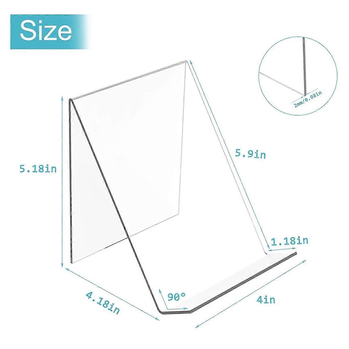 6 Pack Acrylic Book Stand, Clear Book Display Easel, Acrylic Book Stand ...