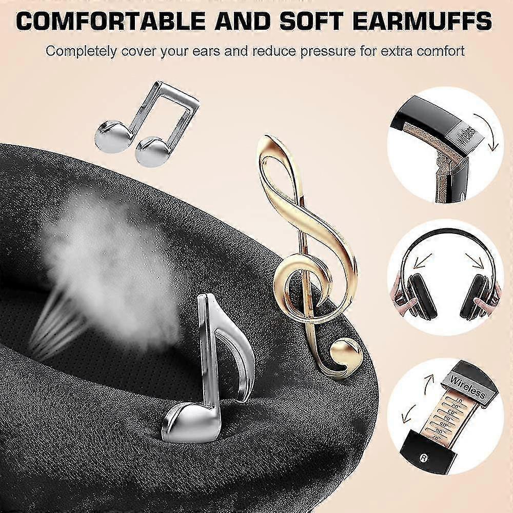 6s Wireless Bluetooth Headphones Over Ear, Hi-fi Stereo Foldable ...