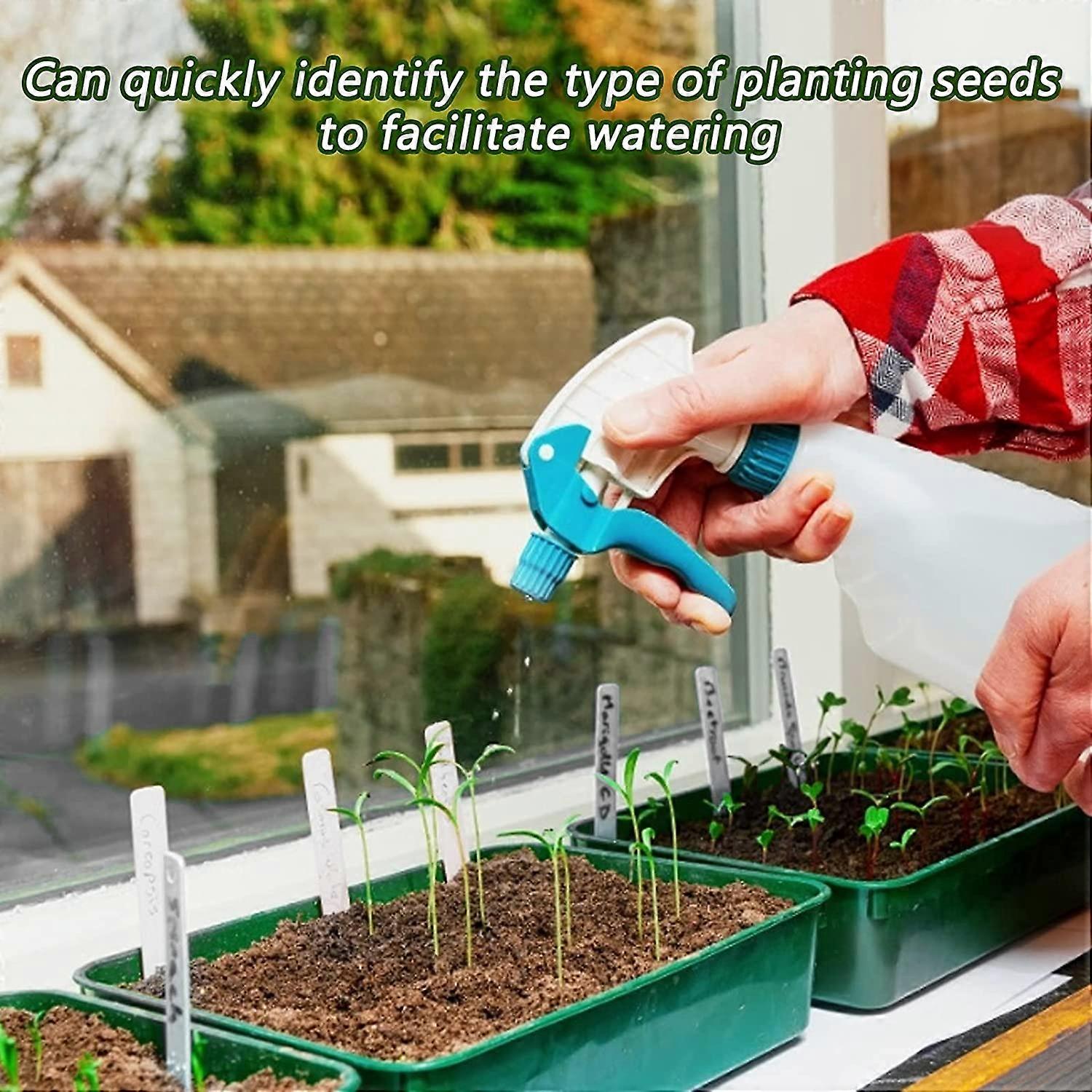 100 Pcs Plastic Plant Labels 10x2cm Waterproof Garden Labels Plastic ...