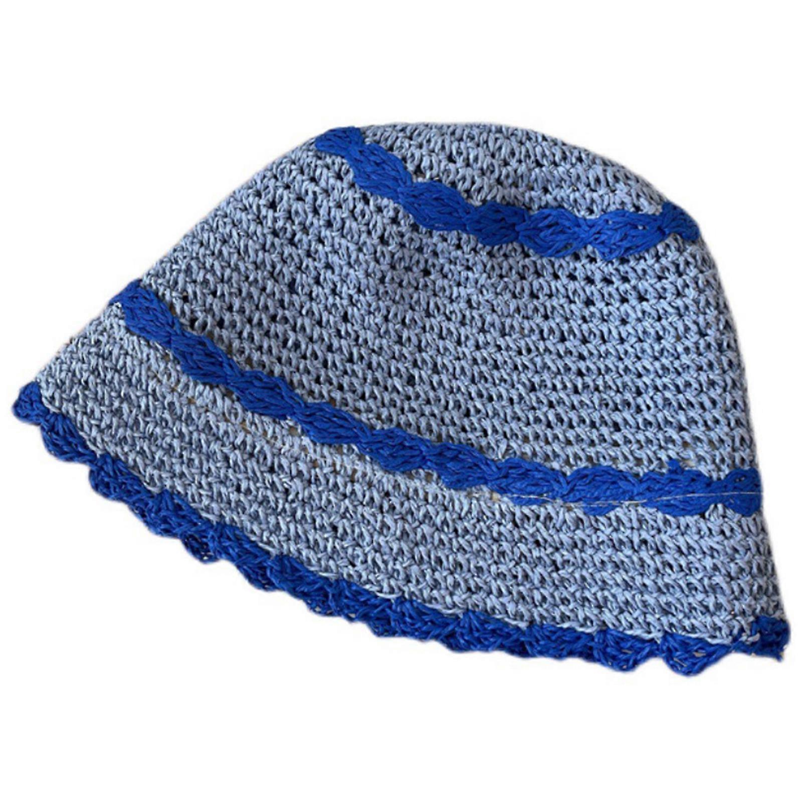 Skin-friendly Wide Spring Bucket Hat Crochet Wave Brim Crochet ...