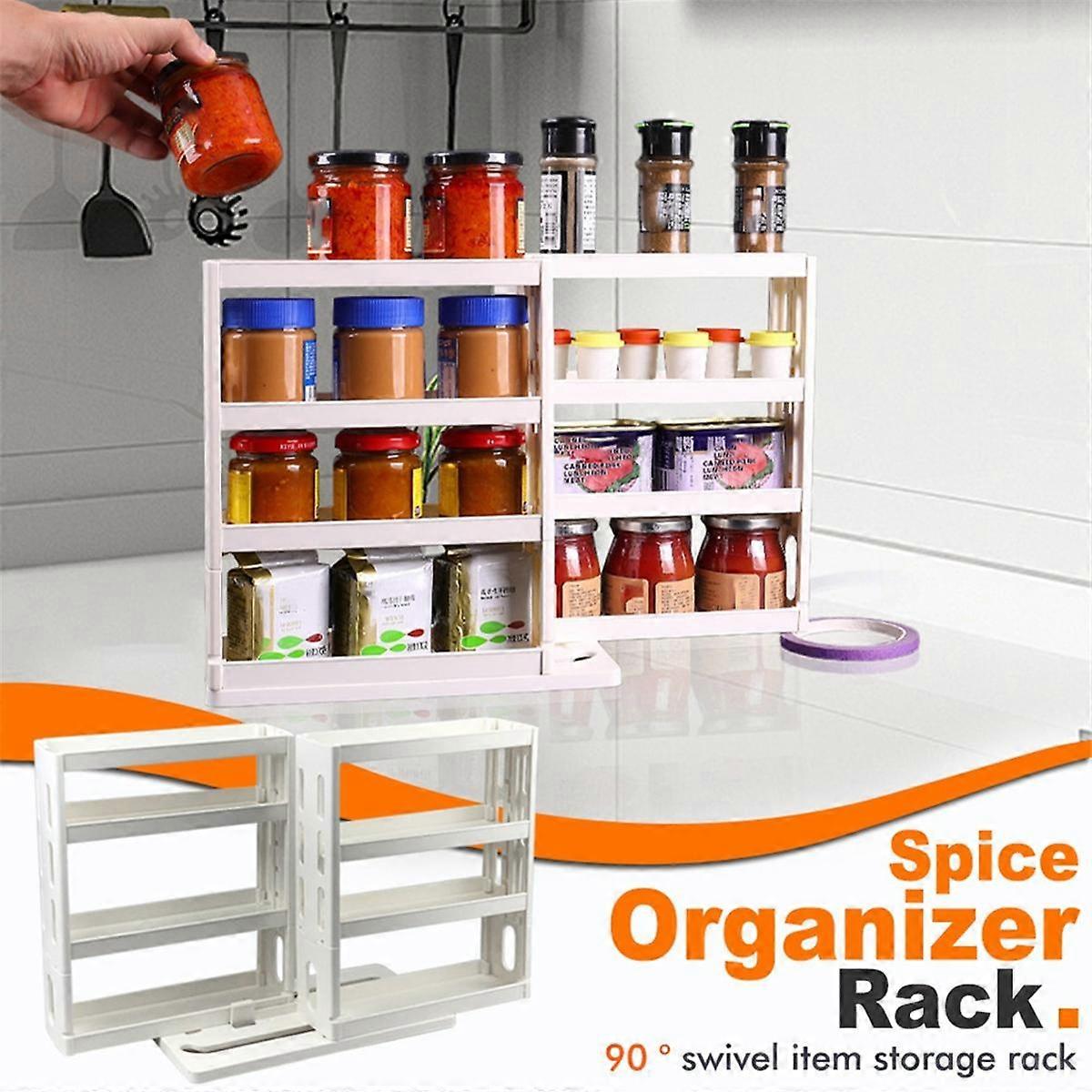 New Cabinet Folding Organizer Sliding Spice Rack Organizer Kitchen ...