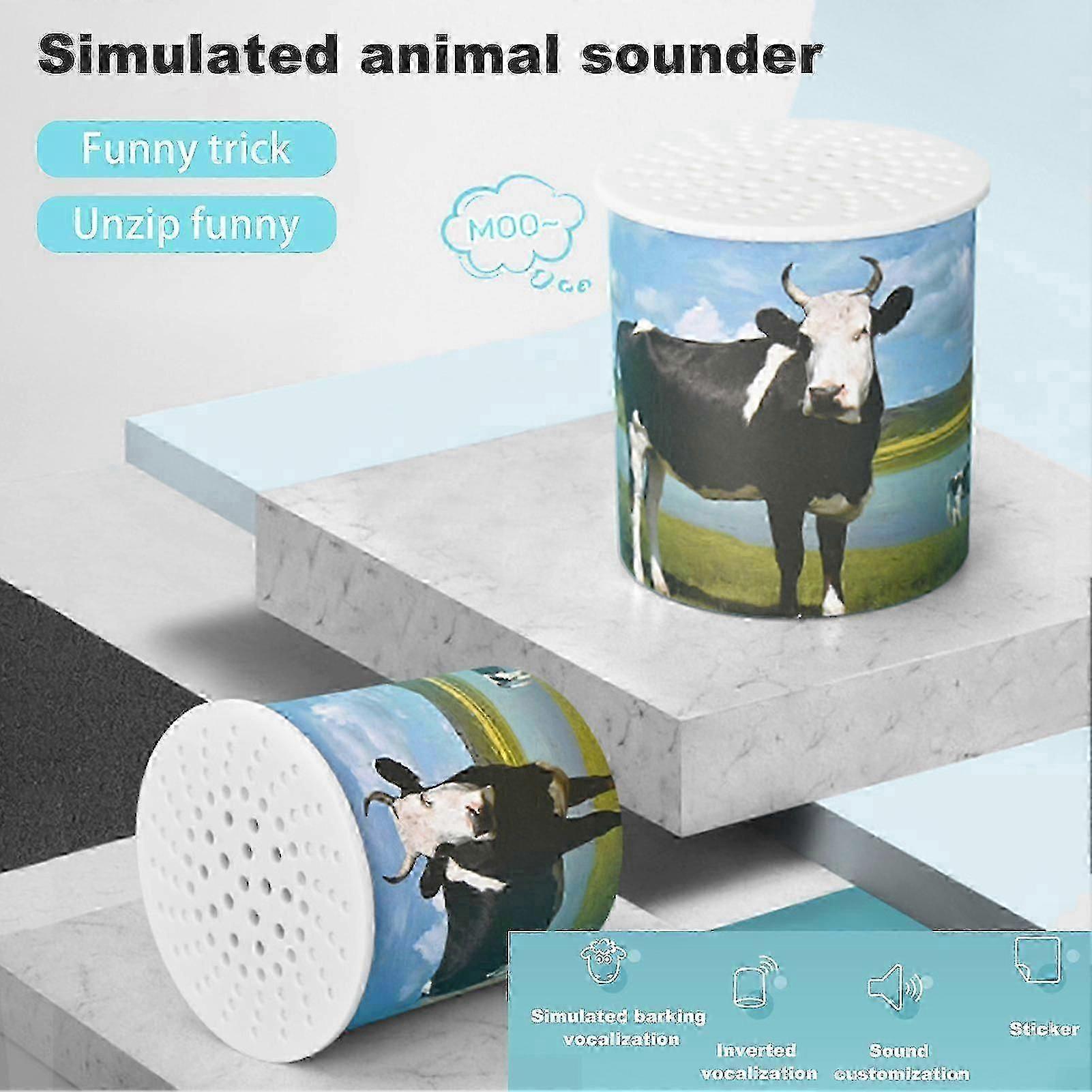 Cow Sound Maker Toy Simulated Animal Noise Maker Can Inverted Cattle ...