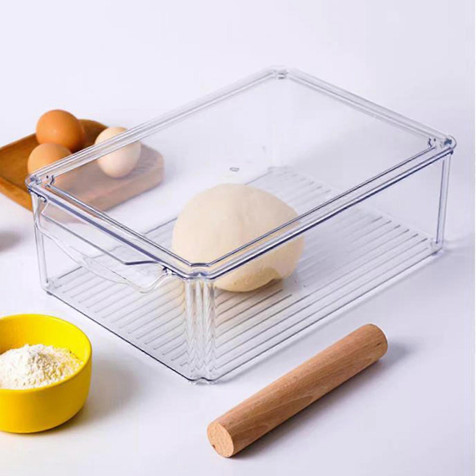 Clear Refrigerator-Safe Dough Proofing Container with Lid for Pizza ...