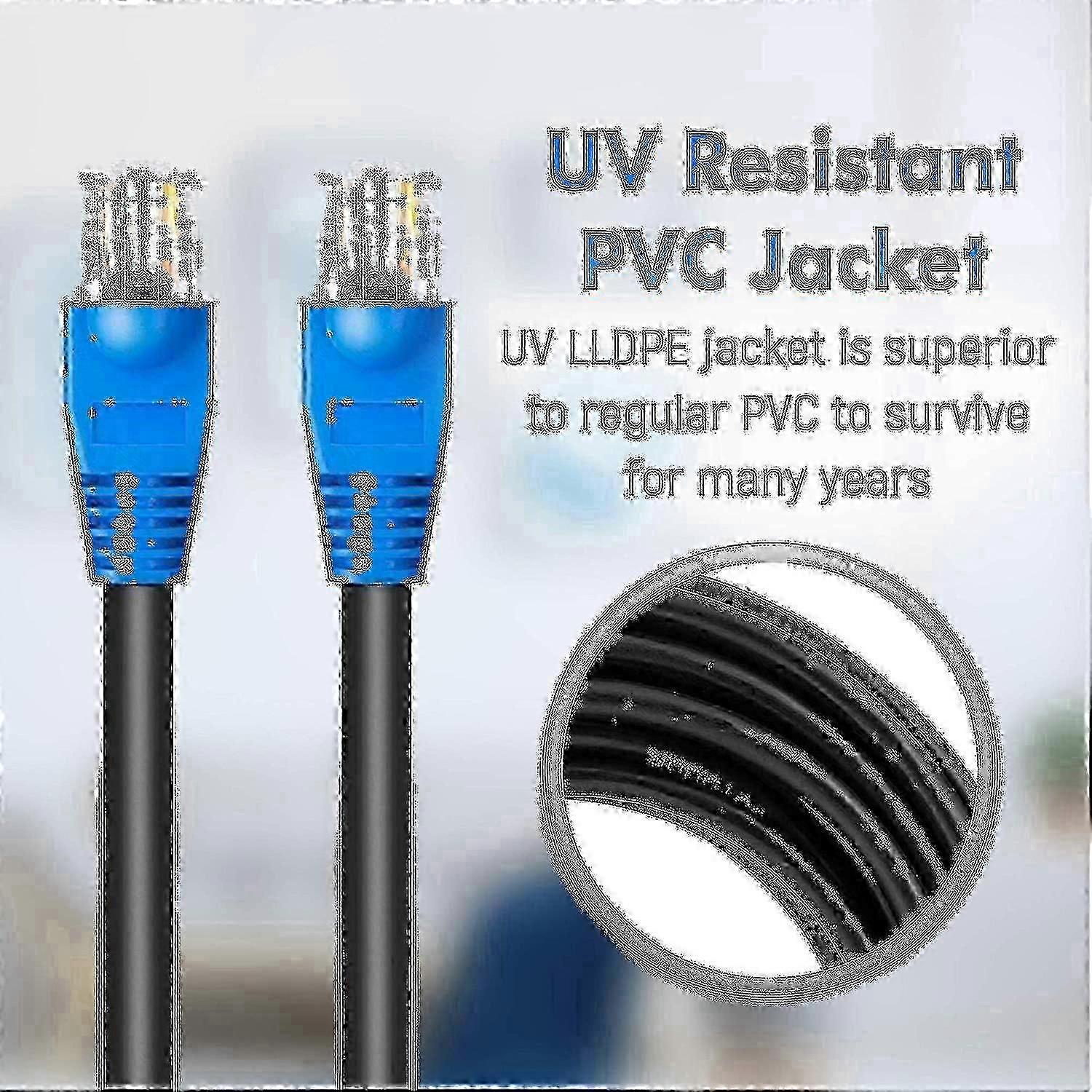 50m Cat6 Outdoor Waterproof Direct Burial Ethernet Cable - UTP CCA ...