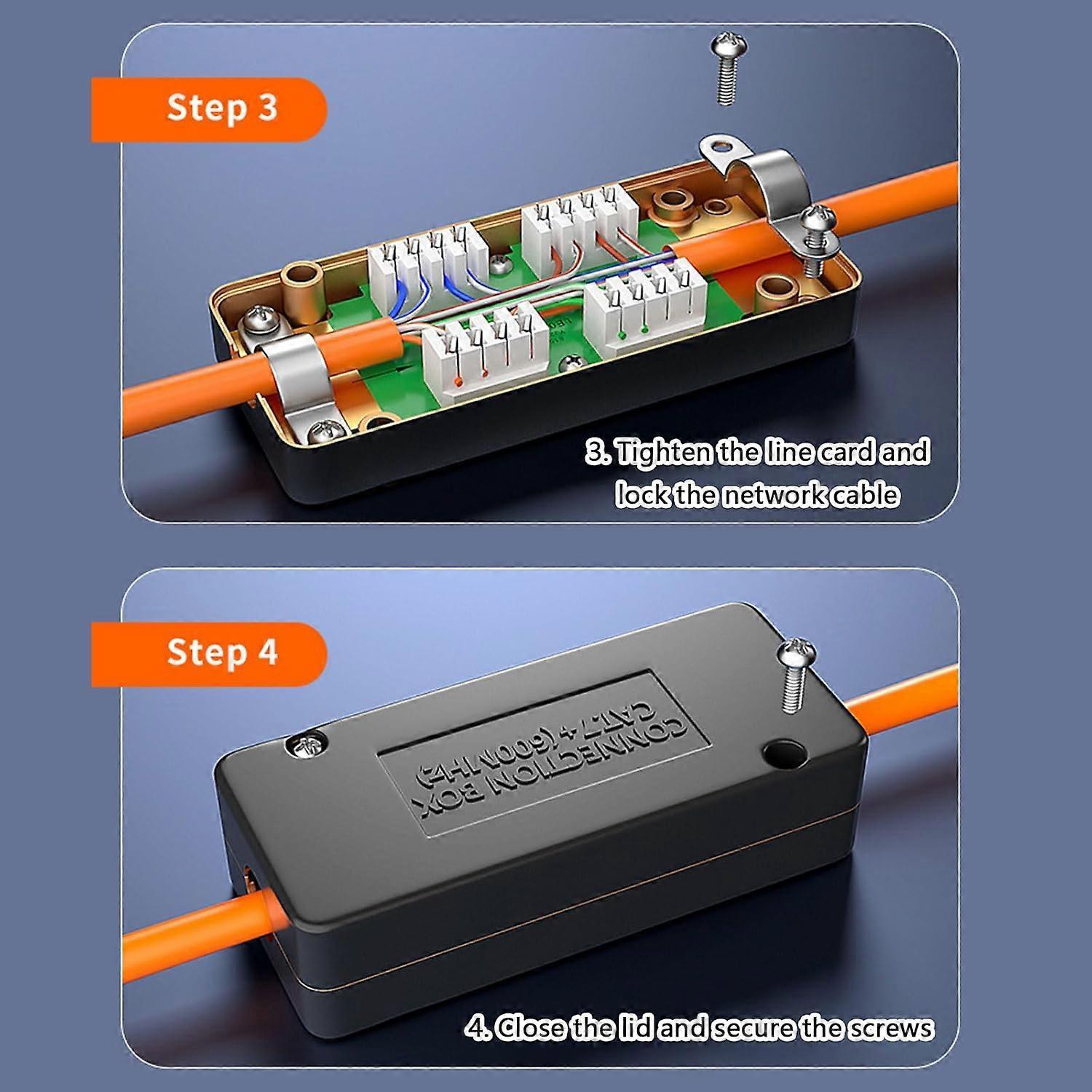 Performance CAT7 Ethernet Cable Connector and Shielded Junction Box ...