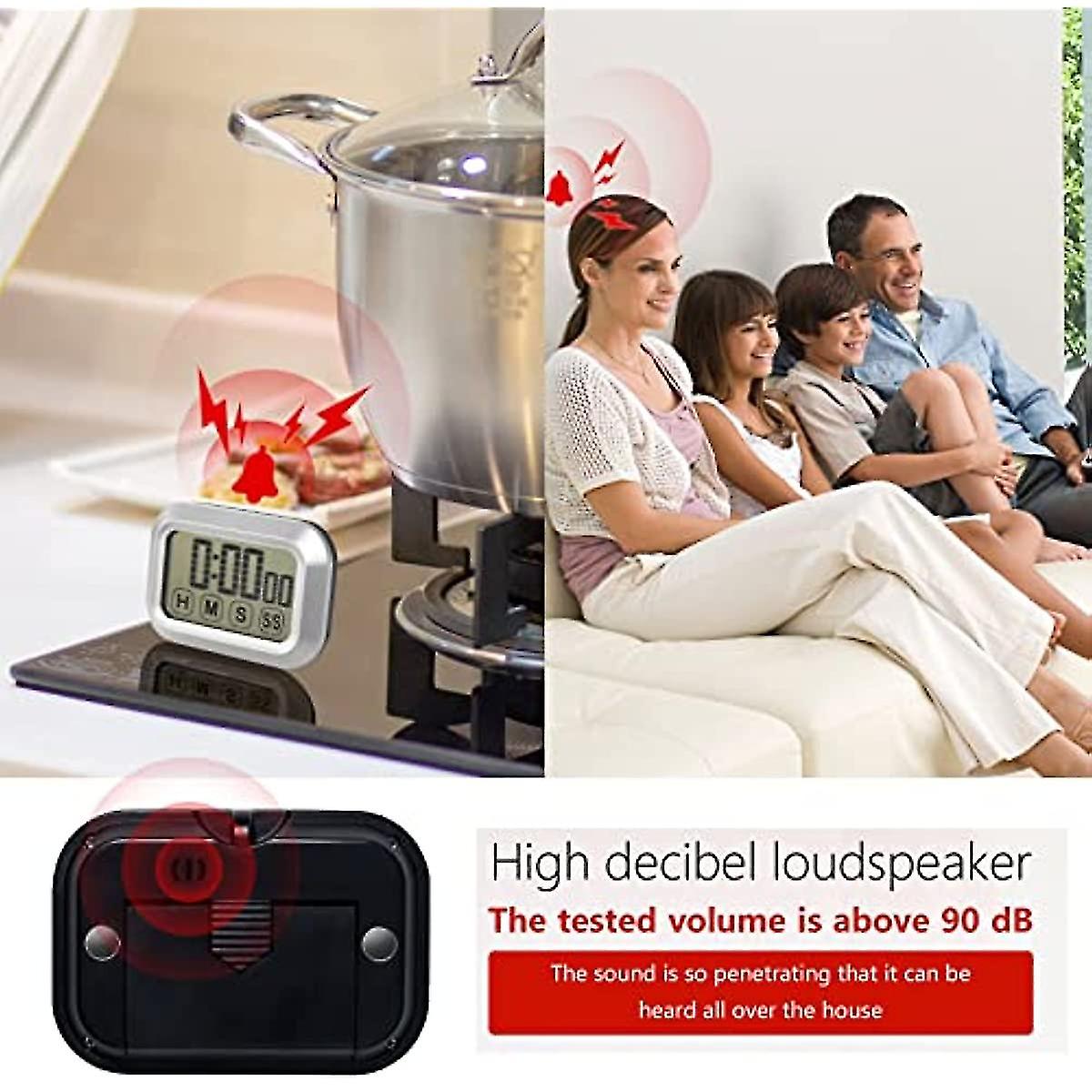 Gllbtpt Timer For Kids Digital Kitchen Timer Touch Screen Large Magnetic Countdown Count Up ...