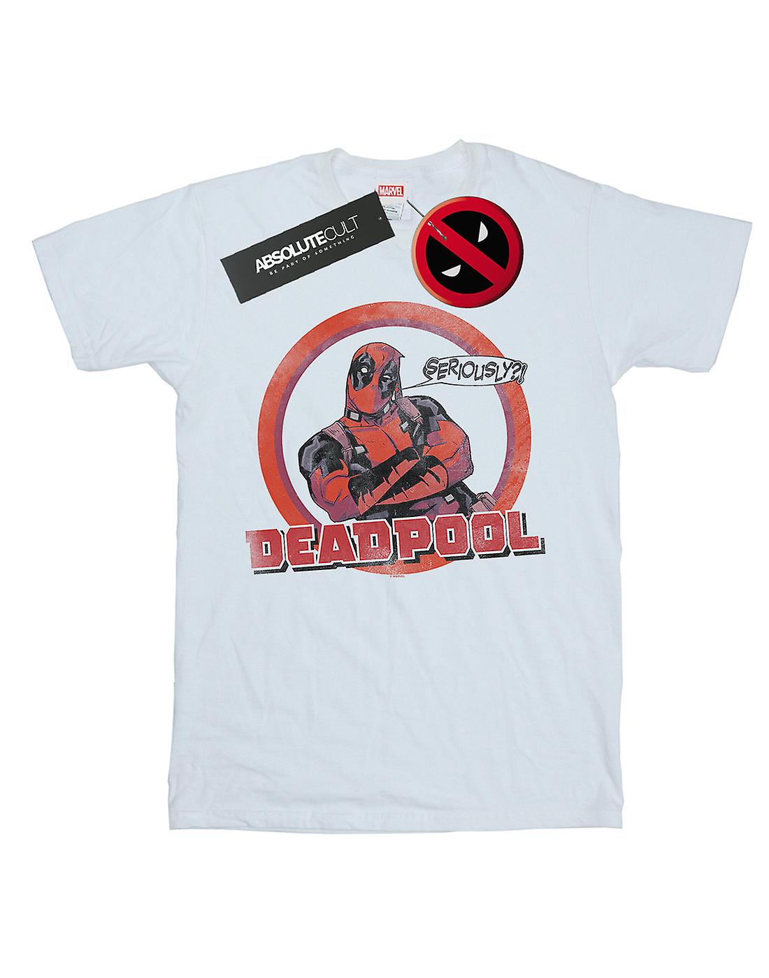 Marvel Men's Deadpool Seriously Speech Bubble T-Shirt | Fruugo US