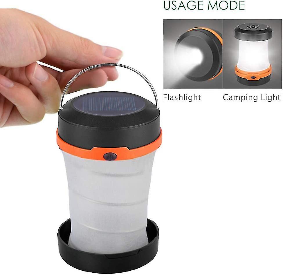 Camping Lamp Camping Lantern Flashlight Foldable, 2 In 1 Foldable ...