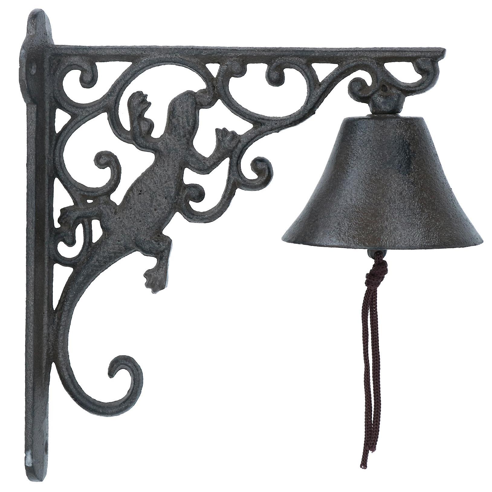 Gecko / Lizard Bell Cast Iron Door Wall Fence Gate House Post Porch ...