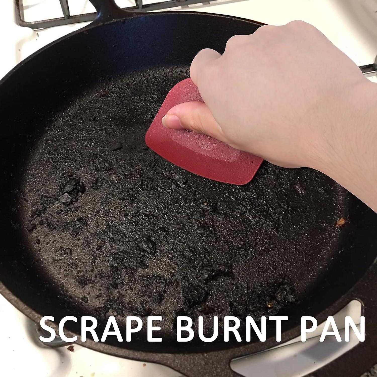 Pan Scraper - Dish Scraper - Food Scraper Tool - Plastic Pot Scraper ...