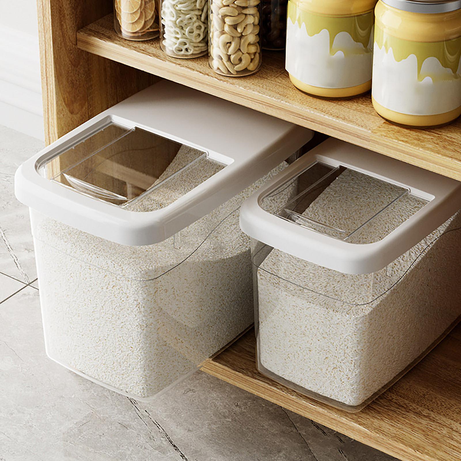 Rice Storage Box Large Capacity Dustproof Transparent Rice Grain ...