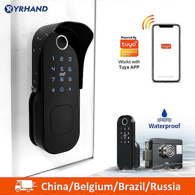 Wifi Gate Remote Control Tuya Smart Door Lock Fingerprint Security Rfid ...