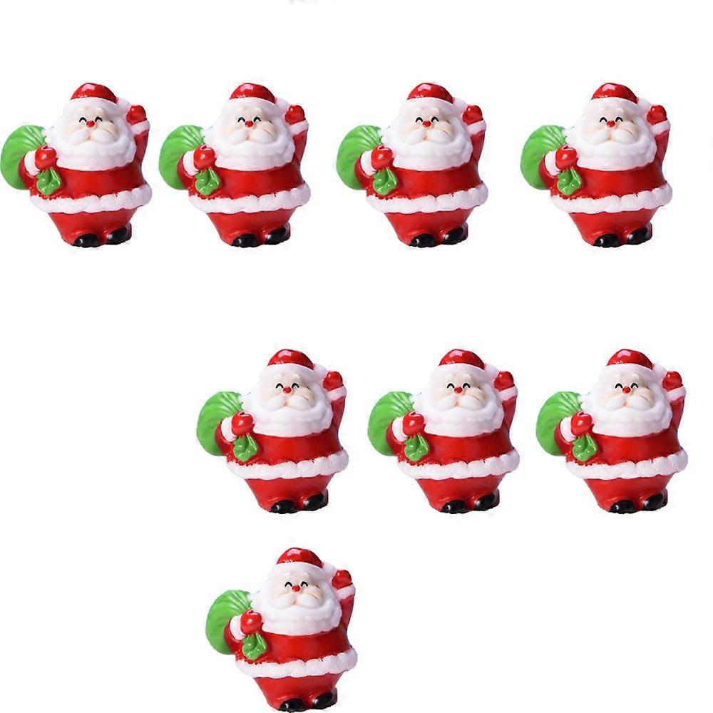 Logbuch-Verlag 8 kleine Mini Nikolaus Figuren Weihnachtsmann Santa ...