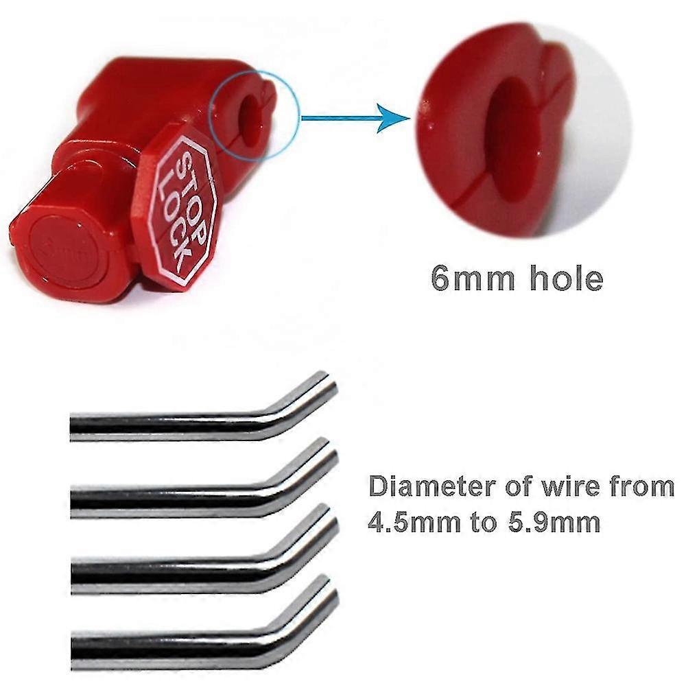 Lock Stop Lock 100 Pieces Plastic Red Stop Lock Anti-theft Lock Retail ...