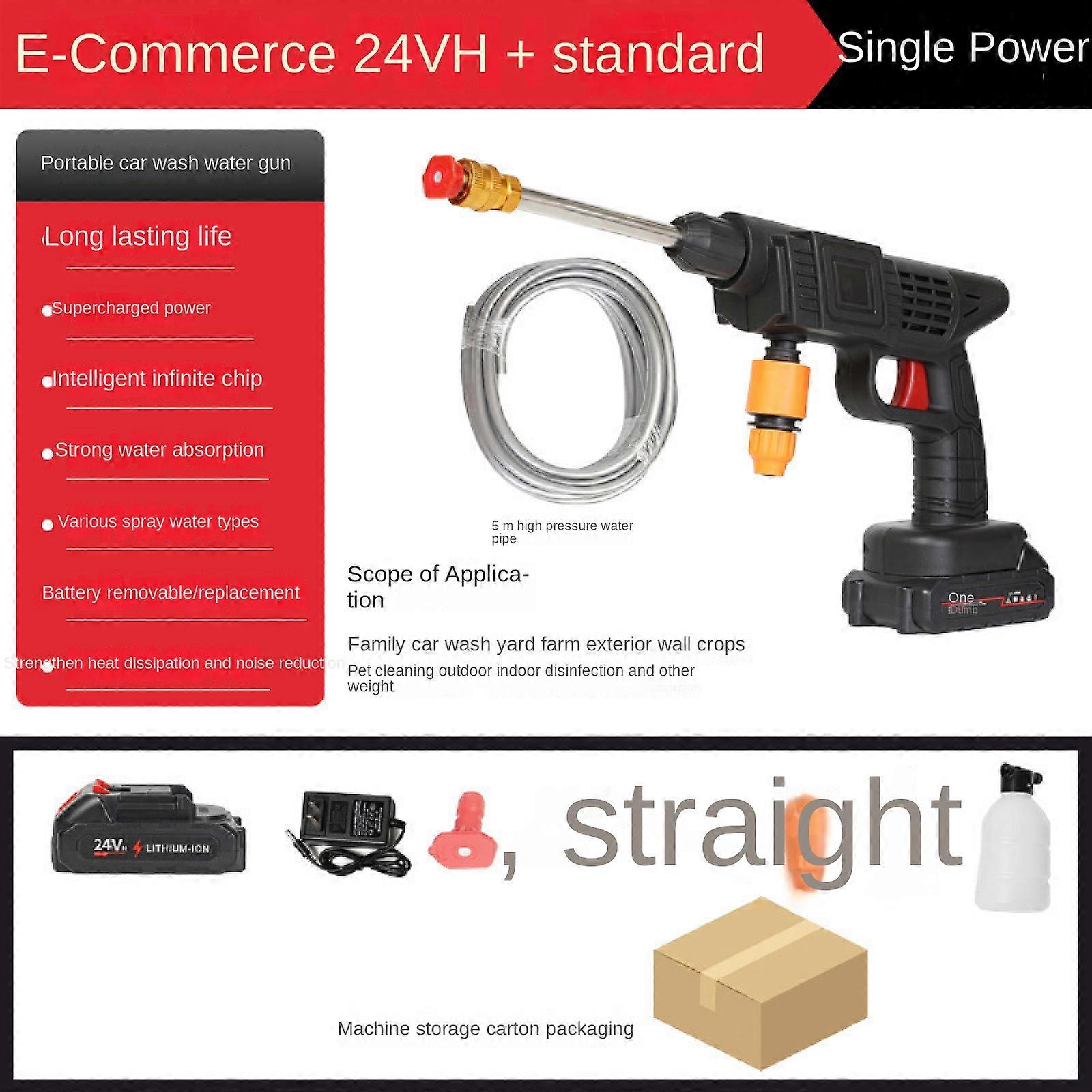 Cordless Pressure Washer, 30Bar Pressure Water Spray Gun, 48V Lithium ...