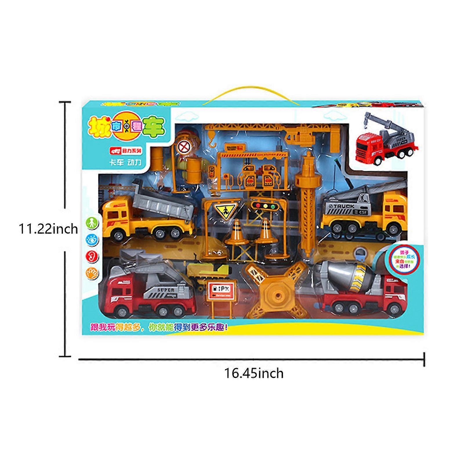 Kids Construction Vehicles Playset , Crane, Excavator, Dump Truck ...