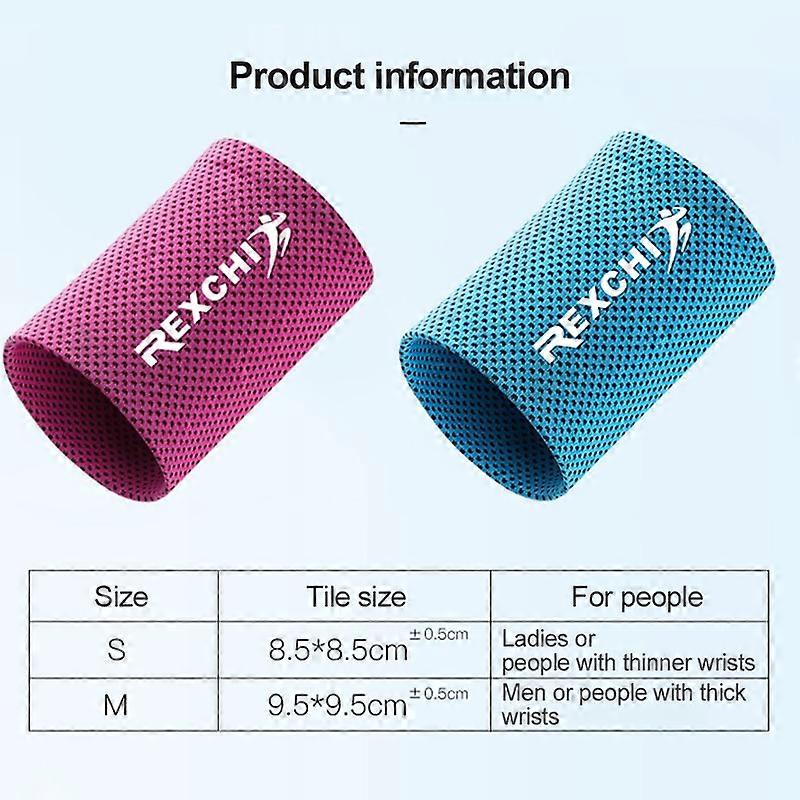 Ice Cooling Wrist Sweatband Tennis Sport Wristband Volleyball Gym Wrist ...